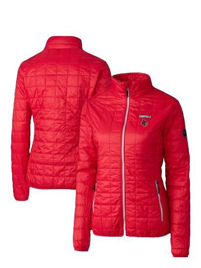 Cutter & Buck Louisville Cardinals Rainier Eco Insulated Puffer Jacket - Red