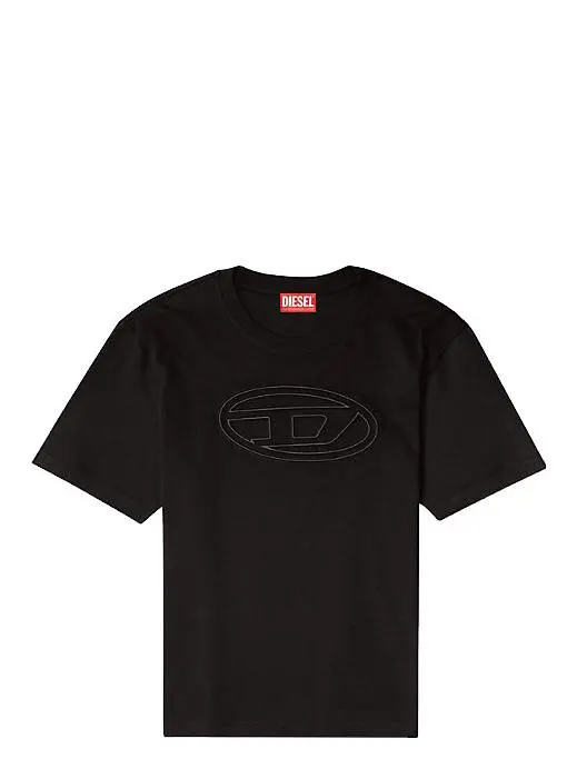 DIESEL T-adjust-bigoval Brand-embossed Cotton-jersey T-shirt - 9xx