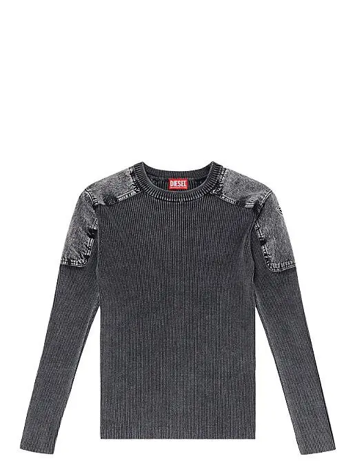 Diesel K-martin Ribbed-knit Cotton Jumper - 900
