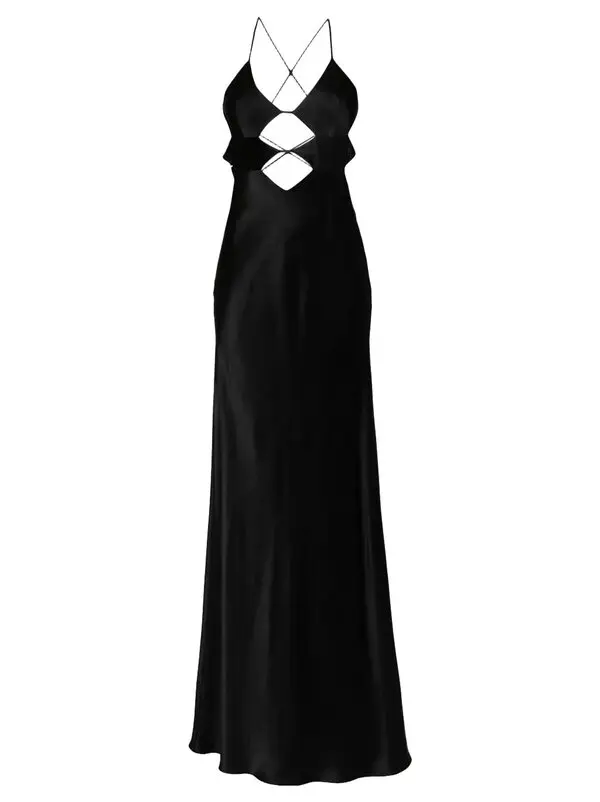 Michelle Mason Cutout Gown - Black