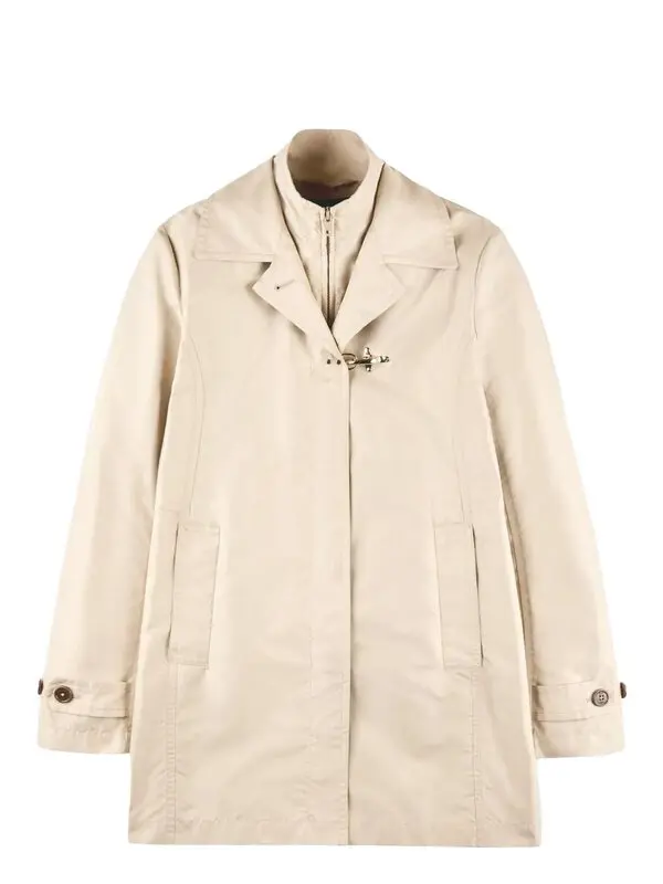 FAY Virginia Morning Technical Poplin Coat - Beige