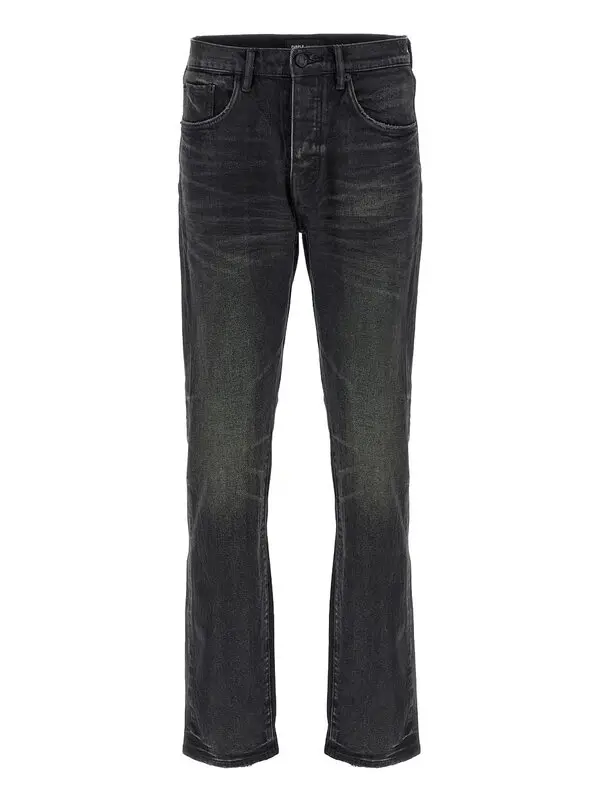 PURPLE BRAND Double Dip Coated Jeans - Black