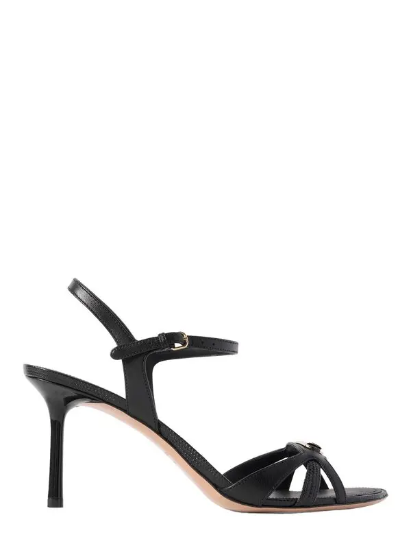 FERRAGAMO Dasy Leather Sandals - Black