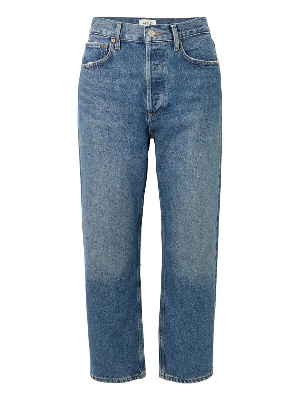 AGOLDE 90s Crop Mid-rise Straight-leg Jeans - Blue