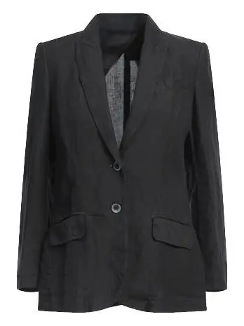 120% Lino Single-breasted Blazer - Black