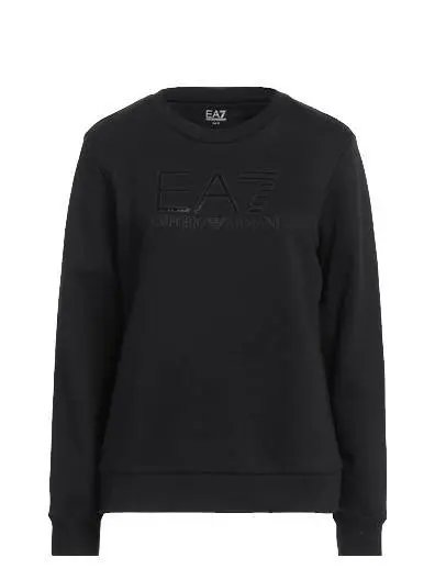 EA7 Sweatshirt In Cotton, Polyester, And Elastane - Black