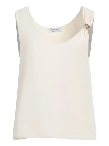 Blumarine Sleeveless Crepe Top - White