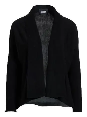 Alpha Studio Merino Wool Cardigan - Black