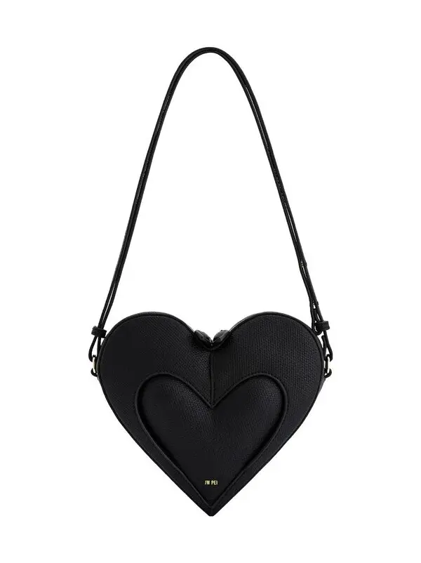Jw Pei Francisca Faux Leather Heart Crossbody Bag - Black