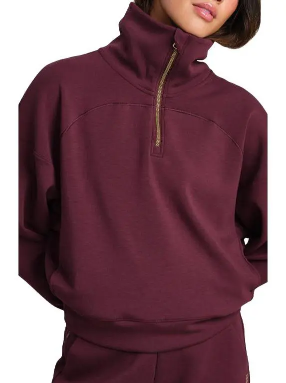 RHONE Dreamglow Half Zip Pullover - Bordeaux Red