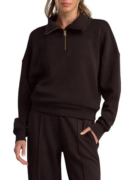 RHONE Dreamglow Half Zip Pullover - Dark Espresso