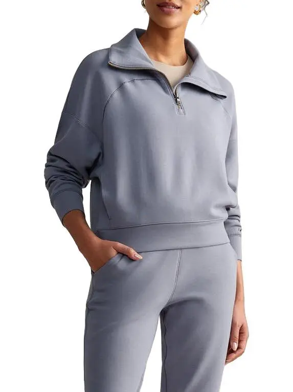 RHONE Dreamglow Half Zip Pullover - Grey Silver