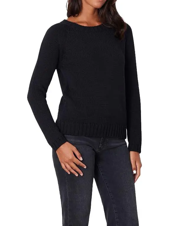 PANEROS CLOTHING Aspen Cotton Crewneck Sweater - Black