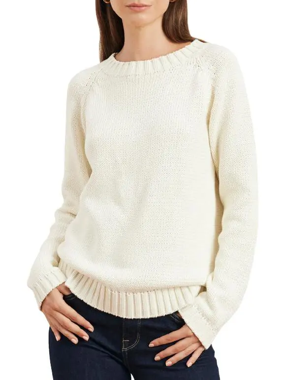 PANEROS CLOTHING Aspen Cotton Crewneck Sweater - Oat Milk