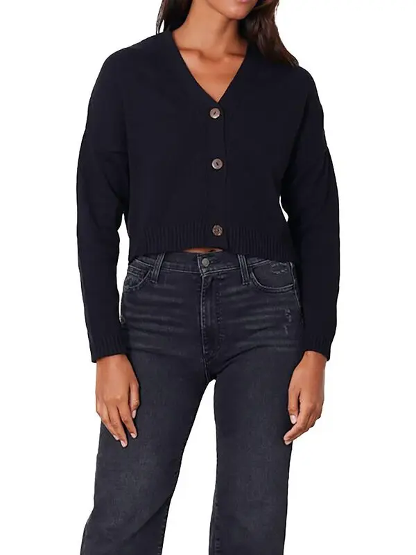 PANEROS CLOTHING Diana Cropped Cardigan - Black