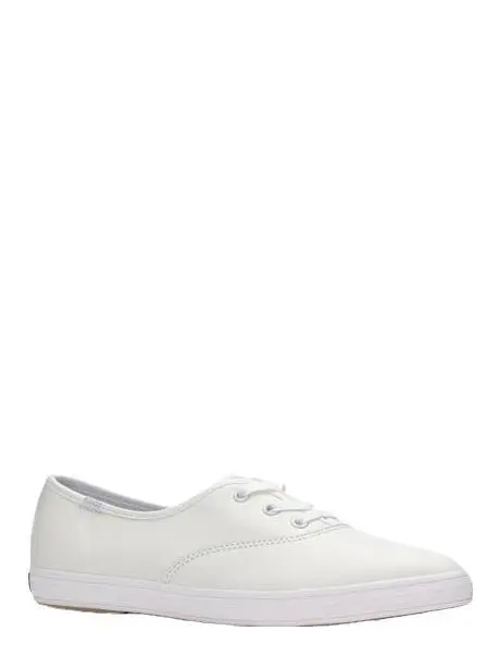 KEDS® Pointed Toe Leather Sneakers - Keds White