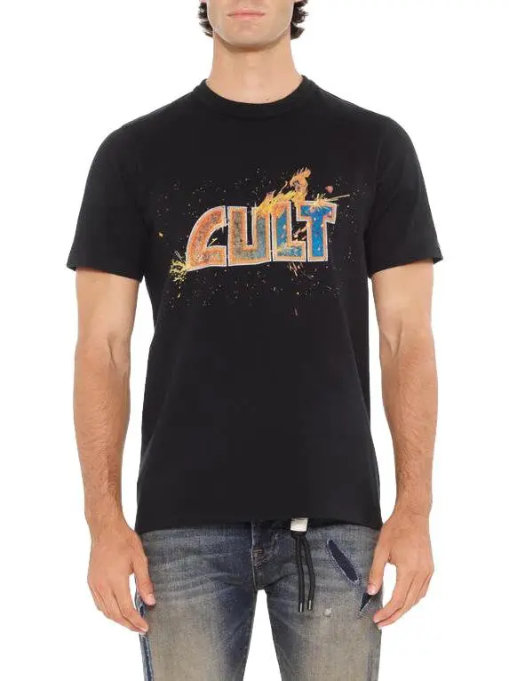 CULT OF INDIVIDUALITY Cotton Graphic T-shirt - Black