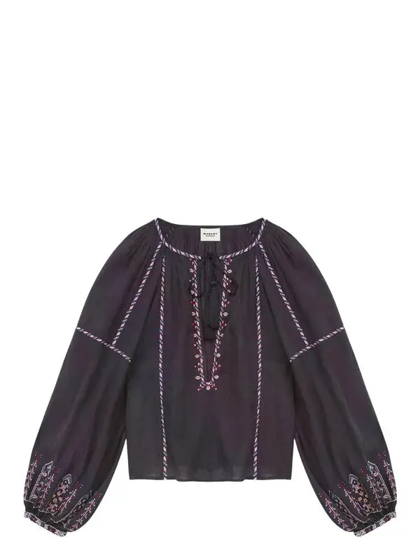 MARANT ETOILE Fernanda Gauze Blouse - Purple