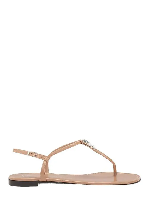 GIUSEPPE ZANOTTI Anyelle Thong Sandals - Beige