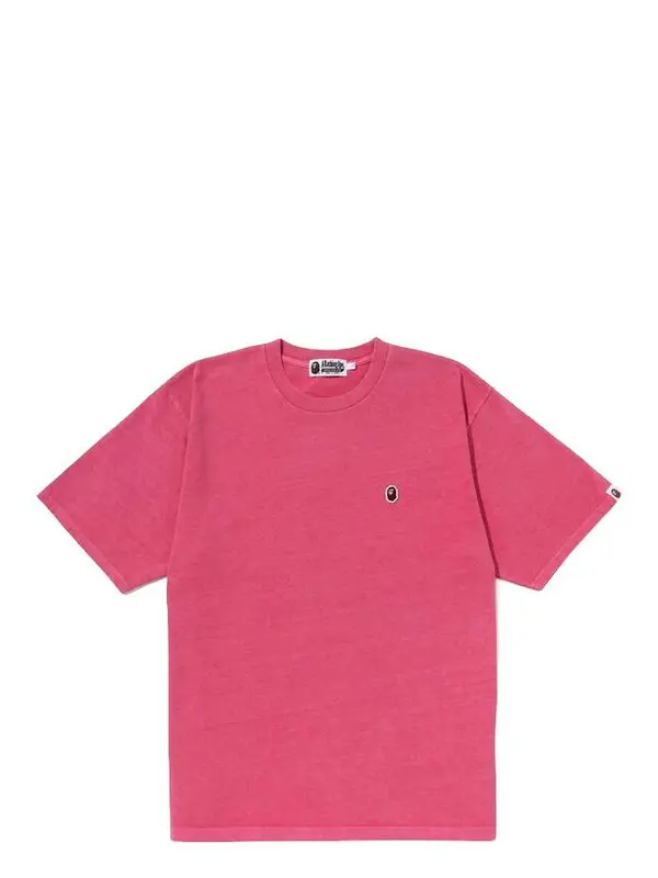 A BATHING APE Overdye Ape Head One Point Relaxed Fit Tee Shirt - Pink