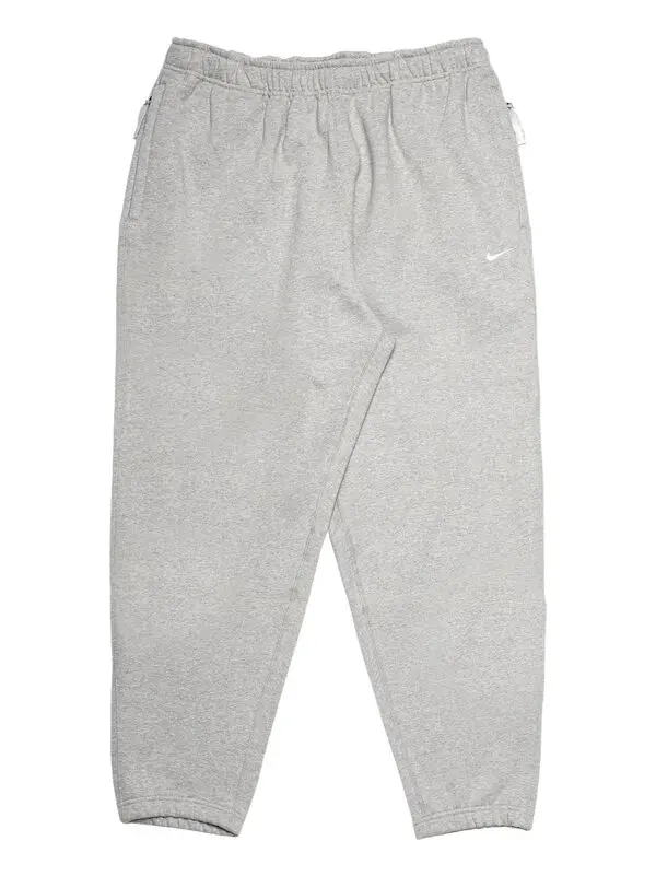 Nike Solo Swoosh Fleece Pants 'dark Heather/white - Grey