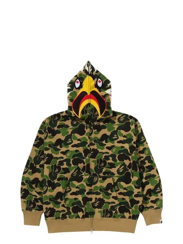 BAPE X Readymade Abc Camo Eagle Relaxed Fit Full Zip Hoodie - Green
