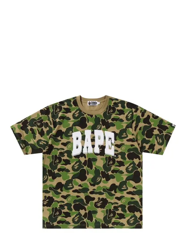A BATHING APE Abc Camo Relaxed Fit Logo Tee - Green