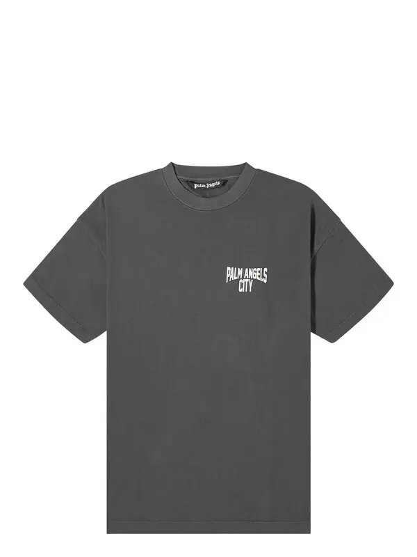 Palm Angels City Washed Tee 'dark White - Grey