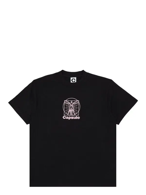 CAPSULE Vitruvian Icon T-shirt /pink - Black