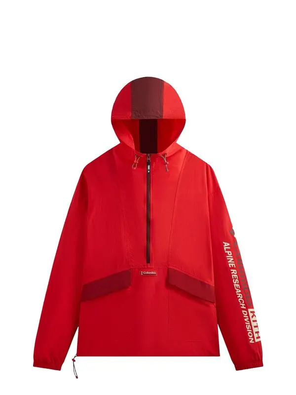 Kith For Columbia Wind Anorak Velvet - Red