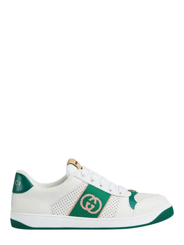 Gucci Screener Interlocking G Sneakers - White