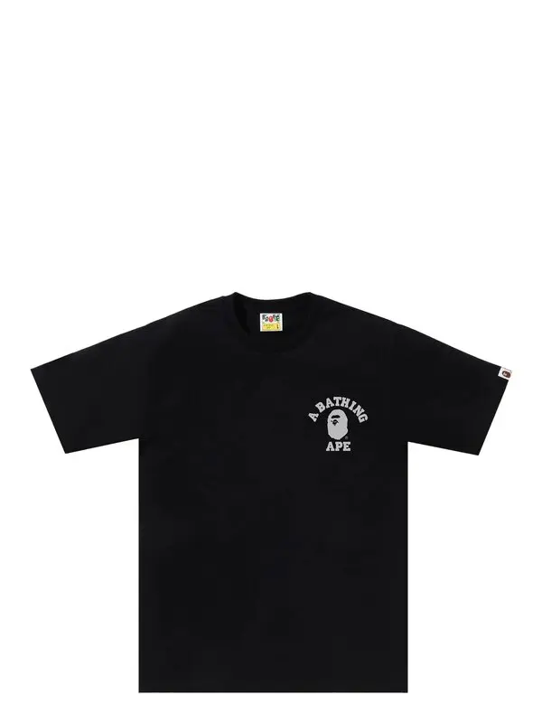 A BATHING APE Liquid Camo College Ats Tee - Black