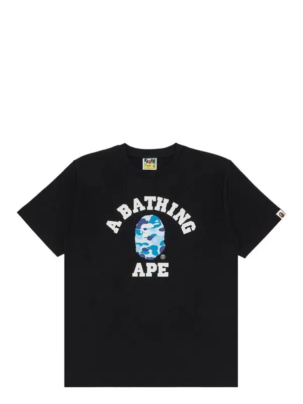 A BATHING APE Abc Camo College Tee /blue - Black