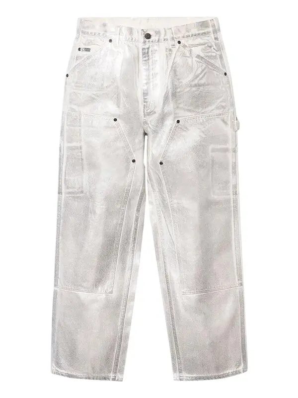 Supreme X Mm6 Maison Margiela Foil Double Knee Painter Pant - Silver