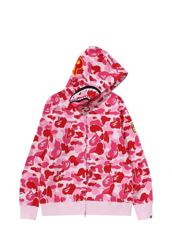 BAPE Abc Camo Shark Full Zip Hoodie - Pink