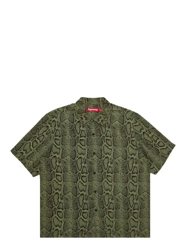Supreme Snake Short-sleeve Shirt 'olive - Green