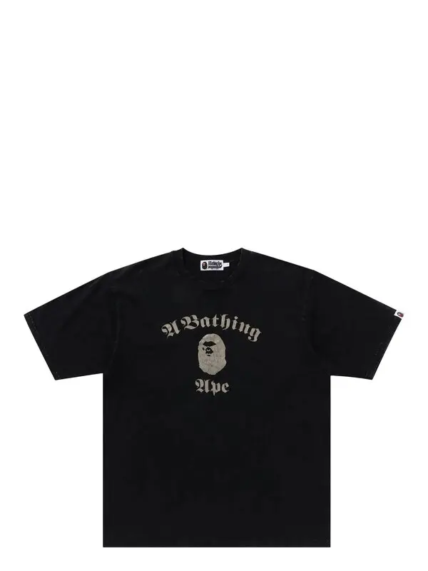 A BATHING APE Overdye Relaxed Fit Tee - Black