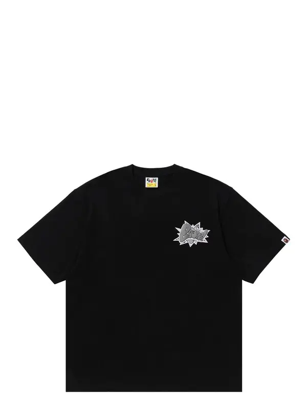 A BATHING APE Graffiti Relaxed Fit Tee - Black