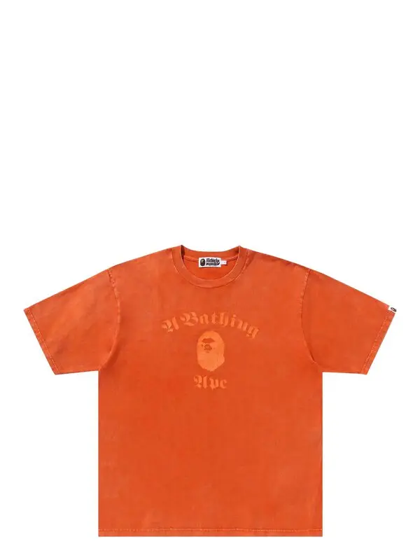 A BATHING APE Overdye Relaxed Fit Tee - Orange