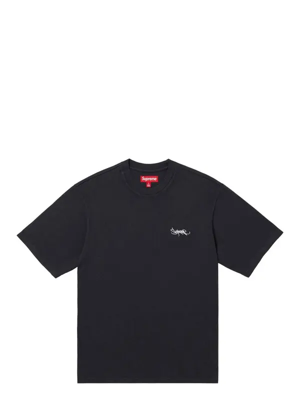 Supreme Washed Tag Short-sleeve Top - Black