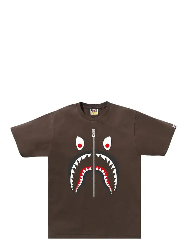 A BATHING APE Mad Shark Tee - Brown