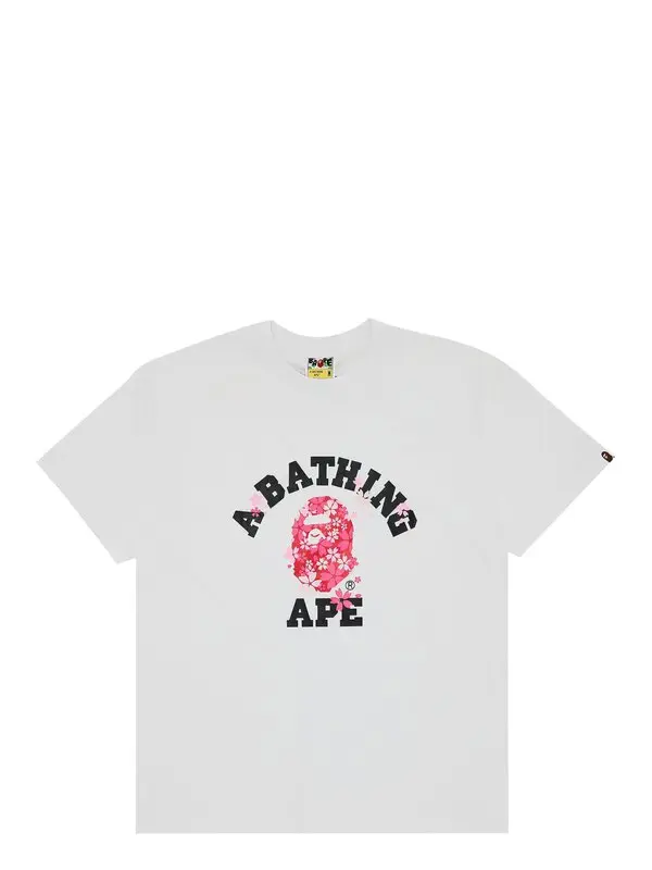 A BATHING APE Sakura College Tee - White
