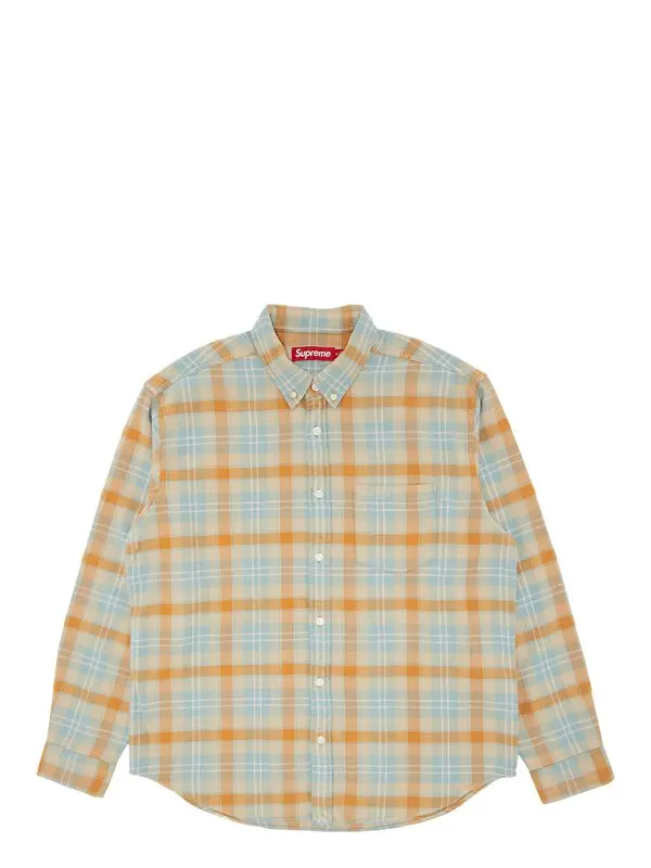 Supreme Plaid Flannel Shirt - Tan