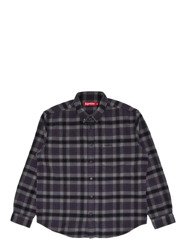 Supreme Plaid Flannel Shirt - Black