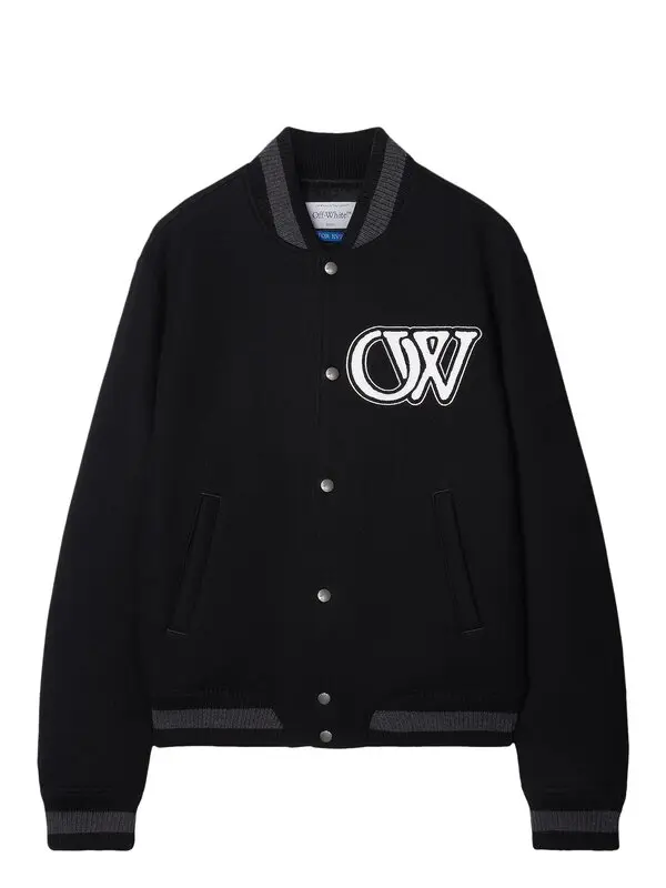 Off-White Varsity Bomber Jacket - Black