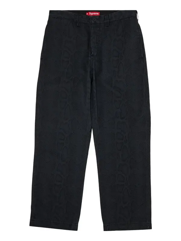 Supreme Snake Print Chino Pant 'charcoal - Grey