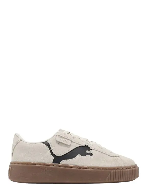 PUMA Suede Platform Cutout Sneakers - Cream