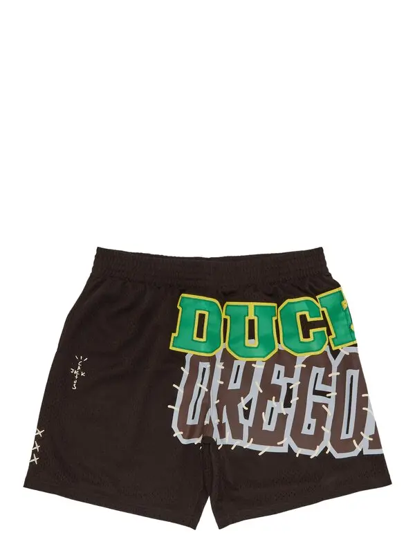 CACTUS JACK BY TRAVIS SCOTT X Mitchell & Ness University Of Oregon Shorts - Brown
