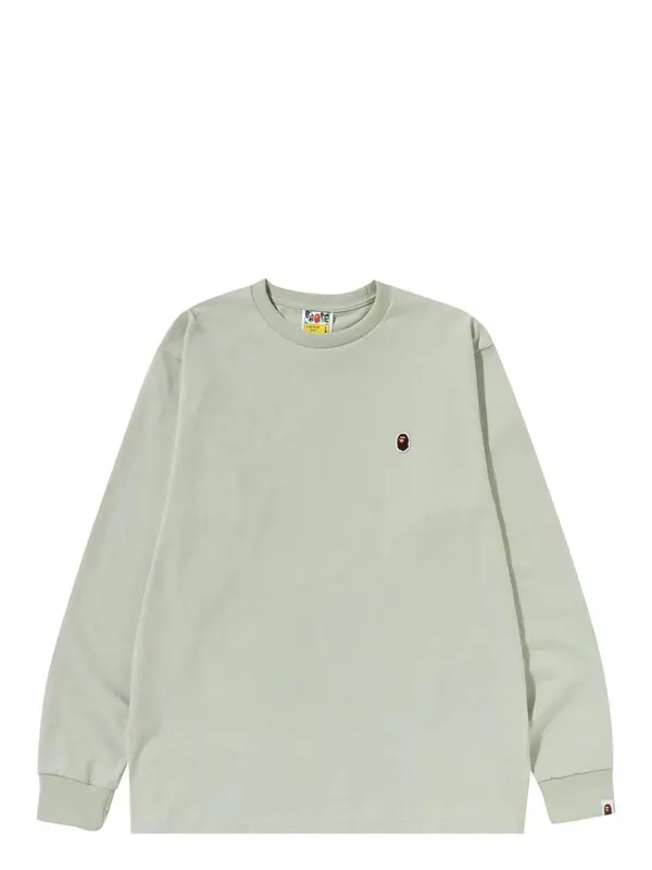 A BATHING APE Ape Head One Point Long-sleeve Tee - Green
