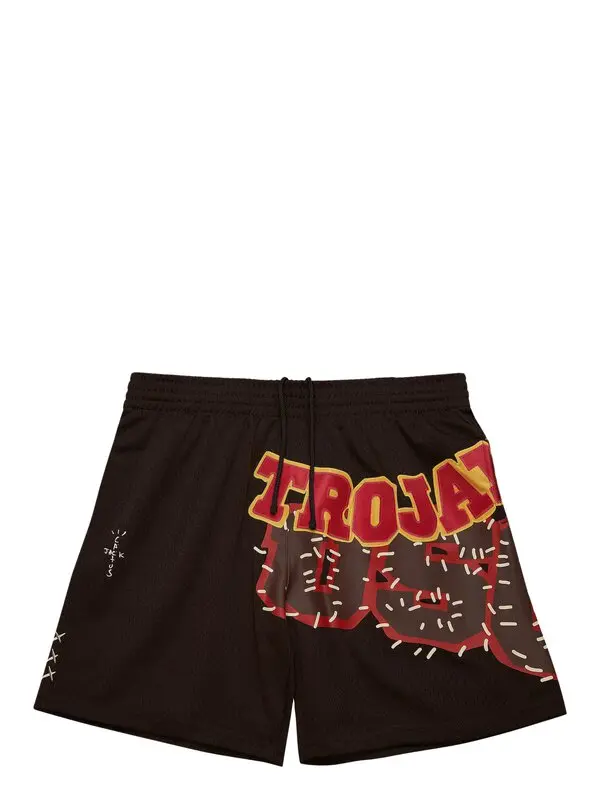 CACTUS JACK BY TRAVIS SCOTT X Mitchell & Ness University Of Southern California Shorts - Brown